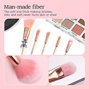 Stich Makeup Brushes Set, WeChip Anime Stich Make Up Brush Set, Stich Stuff for Girls Women（5pcs）