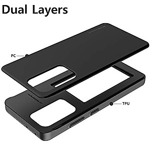 GOOSPERY Sky Slide for Galaxy S21 Ultra Case 6.8"(2021) Card Holder Case, Dual Layer [TPU+PC] Protective Bumper with Wallet Function Phone Cover (Black)