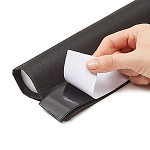 One-Sided Under Door Draft Stopper for Underdoer Seal, Soundproof Foam Noise Blocker for Bottom of The Door, 36 in, Black