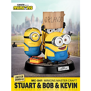 Beast Kingdom Minions: Stuart, Bob, and Kevin MC-041 Master Craft Statue, Multicolor