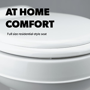 Dometic 300 Series Gravity-Flush RV Toilet | Powerful Triple-Jet Action Flush with Adjustable Water Level | Standard Height Flush with Foot Pedal for RVs, Trailers, and Outdoor Campers