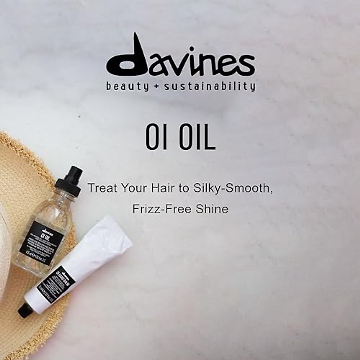 Davines OI Oil | Weightless Hair Oil Perfect for Dry Hair, Coarse & Curly Hair Types | Anti-Frizz for Soft, Shiny Hair | 135 ml (4.56 Fl Oz)