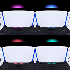 eXtremeRate Custom Touchpad LED Lightbar Skin Decals for PS5 Controller, Touch Pad Light Bar Stickers for PS5 Controller with Tools Set - 40pcs in 8 Colors - Controller NOT Included