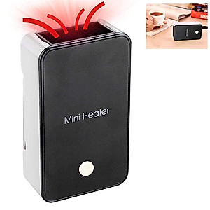 YOUCIDI Safety Energy-saving Heater Mini Portable Room Office Desktop Electric Fan Heater Air Warmer Black