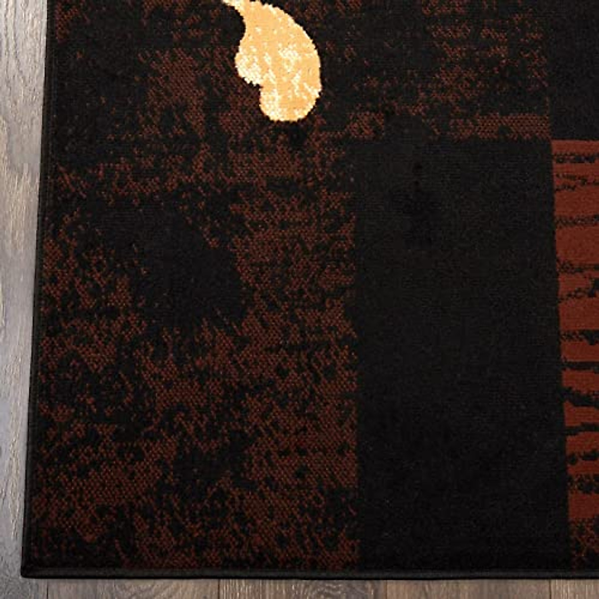Home Dynamix Ariana Galil Area Rug 3 Piece Set (4'11" x6'11,1'8" x4'11,1'8" x2'8), Geometric Ebony