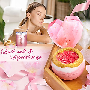 Jumway Gifts for Mom, Birthday Gifts for Women, Christmas Gifts Basket for Women, Her, Mom, Sister, Female, Best Friends, Coworker, Wife, Girlfriend, Daughter, Nurse, Cherry Blossom Spa Care Package