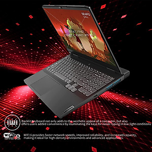 Lenovo 2023 IdeaPad Gaming 3 15.6'' 120Hz Laptop, AMD Ryzen 5 6600H, 16GB RAM, 1TB PCIe SSD, NVIDIA GeForce RTX 3050, Backlit Keyboard, Onyx Gray, Windows 11, 32GB SnowBell USB Card,