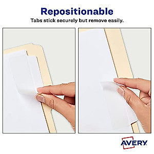 Avery Ultra Tabs, File Tabs, 3" x 1.5", 2-Side Writable, White, 24 Tabs Per Pack, 2-Pack, 48 Self Adhesive Tabs Total (34777)
