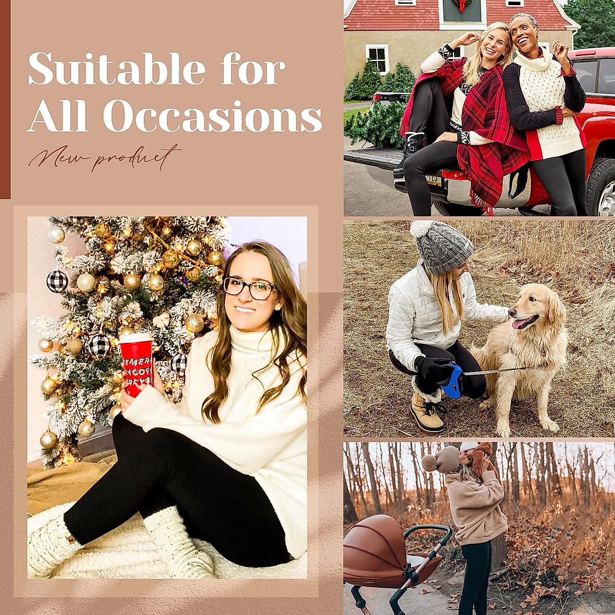 QGGQDD 3 Pack Black High Waisted Leggings for Women - Soft Workout Yoga Athletic Leggings