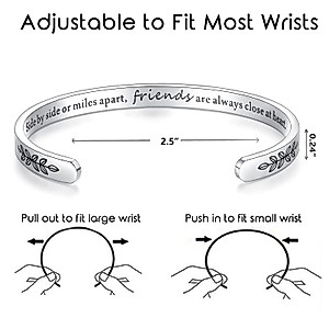 TONY & SANDY Best Friend Bracelet Friendship Gifts for Women Friend Jewelry Birthday Graduation Gifts for Friends Long Distance Relationship Unique Small Gifts for Friends Female BFF Bestie