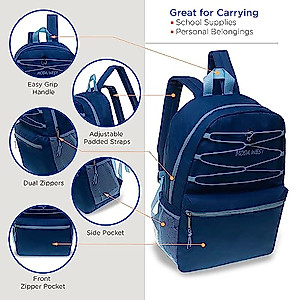 Moda West 24 Pack 17 inch Wholesale Bulk Backpack In Assorted Colors
