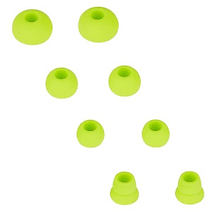 Replacement Earbud Tips for Powerbeats 2 Silicone Earbud Tips Earbuds Set Compatible with Beats Powerbeats 3 Powerbeats 2 Wireless in-Ear Earphones,4 Pairs,Fluorescent Yellow