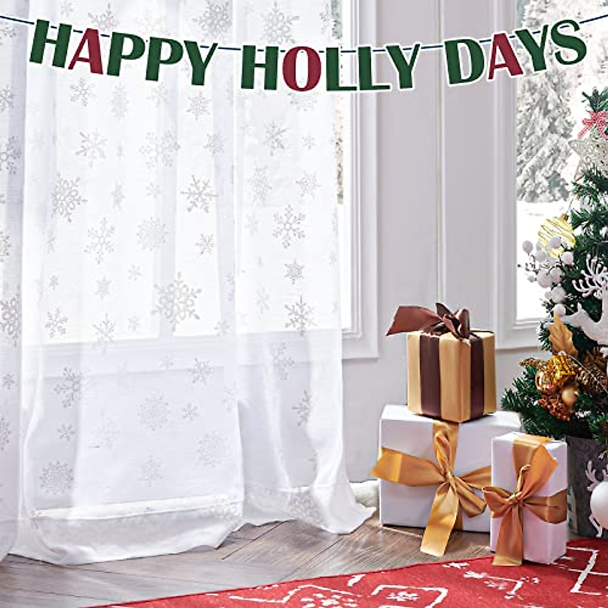 COLLACT White Sheer Curtains Snowflake Sheer Curtains for Living Room Rod Pocket Curtains for Window 84 Inch Long 2 Panel Set Modern Sheer White Curtain Set