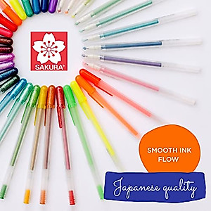 SAKURA Gelly Roll Stardust Clear Glitter Gel Pens - Bold Point Ink Pen for Lettering, Drawing, Invitations, & Stationery - Clear Ink - Bold Line - 6 Pack