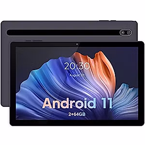 Tablet 10.1 Inch Android 11 Tablets Quad core 2GB RAM 64GB ROM 1280x800 IPS HD Touchscreen Metal Housing (Grey)