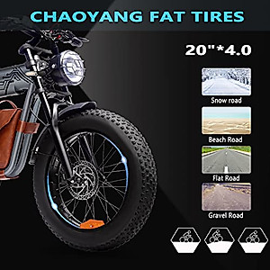 Electric Bike for Adults,YYG Ebike with 1200W Brushless Motor, 48V/20Ah ,20”x4.0 Ebikes,Up to 32MPH Commuter Electric Bicycle,Dual Shock Absorber Electric Motorcycle Dirt Bike(Updated Saddle)