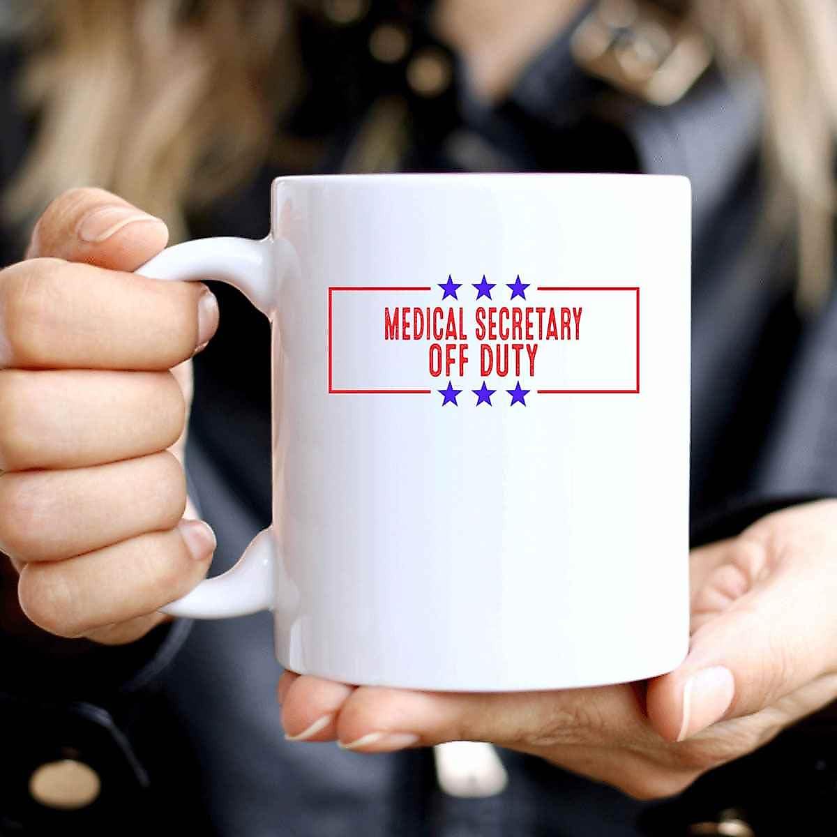 Humorous Gift for Medical Secretaries, Perfect for a Cousin's Birthday - Medical Secretary, Funny Quote on 11 Oz White Ceramic Coffee Mug