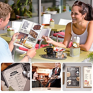 Menu Covers 8.5 x 11, 36 Pack, 2 View Restaurant Menu Covers, All Clear Vinyl Menu Sleeves, Menu Holder, Top-Loading
