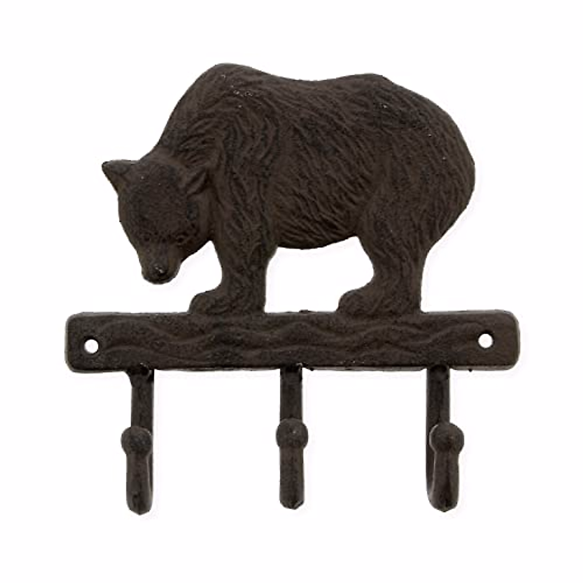 Cast Iron Bear Wall Hanger with 3 Hooks