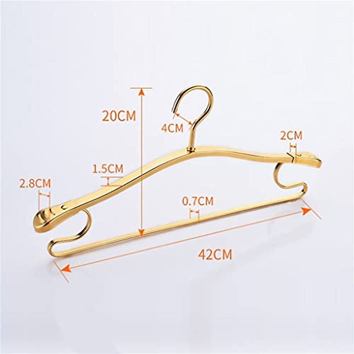 N/A 5pcs Hanger Metal Drying Rack Thickened Durable Non-Slip Hanger Coat Home Wardrobe Aluminum Alloy Hanger ( Color : White-Fruit peach5 , Size : 42*1.8*18cm )