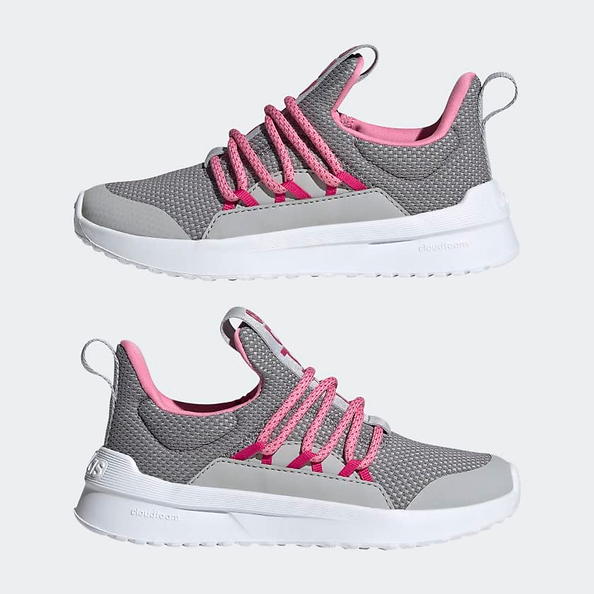 adidas Lite Racer Adapt 5.0 Running Shoe, Grey/Grey/Team Real Magenta, 3 US Unisex Little Kid