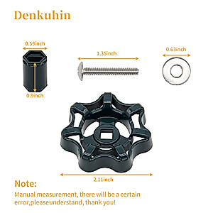 Denkuhin C-134KT-805 Handle & Screw Kit Compatible with Prier Wall Hydrant Faucet Repair Kit C-144/244 Series, Replace for C-144KT-807