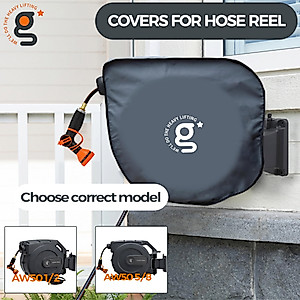 Giraffe Tools AW50 Retractable Garden Hose Reel Cover UV Resistant, Waterproof and Anti-Fading Cover for Water Hose Reel