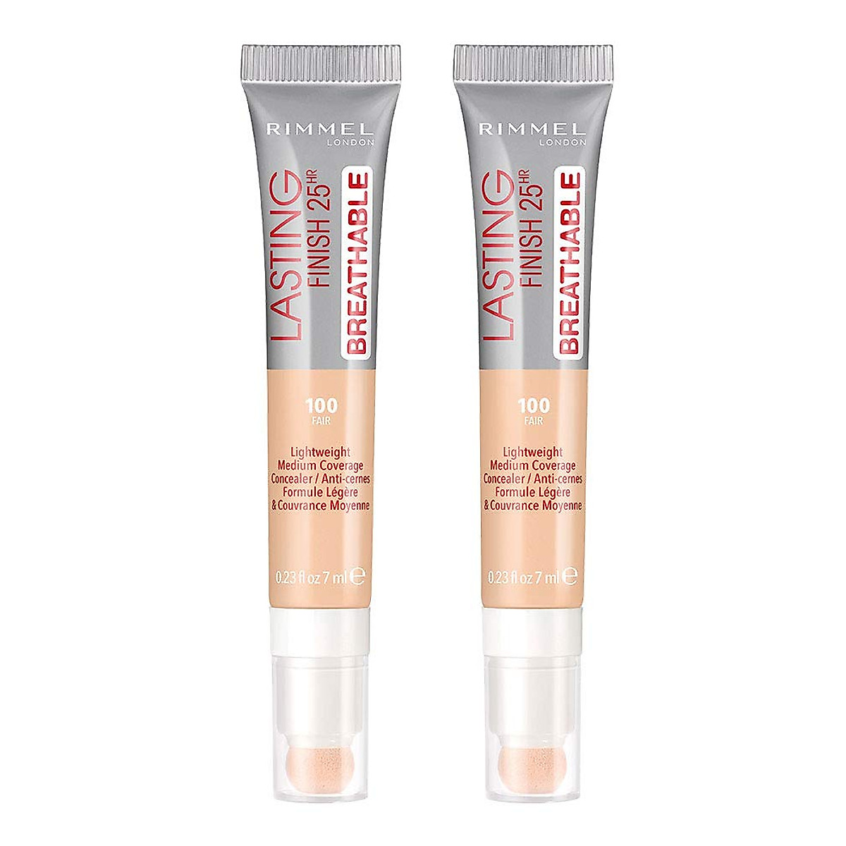 Rimmel Lasting Finish Breathable Concealer, Fair, 0.23 Fl Oz, Pack of 2