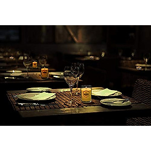 Pure Beeswax Votive Candles, 6 Pack – Yellow Unscented Decorative Candle for Party Centerpieces, Home Decor and Dinner Parties – Long Lasting Burn Time, Clear Glass Cup, 3 oz – by Hyoola