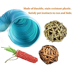 Collapsible Pet Tunnel, 2 PCS Hamster Fun Plastic Tunnels, Foldable Hideaway Exercising Training Tube Toys for Dwarf Hamster, Guinea Pig, Gerbil, Mouse, Rat and Ferrets