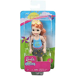 Barbie Club Chelsea Doll, 6-inch Redhead with Flower-Shaped Sunglasses, Multi