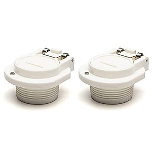 ATIE W400BWHP, GW9530 White Free Rotation Pool Vacuum Vac Lock Safety Wall Fitting Replacement for Zodiac, Hayward, Pentair Suction Pool Cleaners (2 Pack)