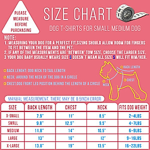 KINGMAS 4 Pieces Dog T-Shirt, Breathable Pet Shirts, Puppy Sweatshirt Dog Clothes Outfit Apparel Coats for Small Medium Dogs Cats (Blue, Green, Red, Orange) - X-Small