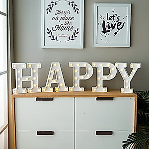 Brightdeco 155 Bulbs Light Up Happy Birthday Sign LED Marquee Letter Sign Anniversary Party Night Lamp Banquet Props