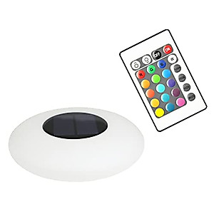 Uonlytech 2pcs Swimming Birthday Landscape Decor Lights Dish Size Decorative Valentines Light Pool Night Garden Day Pond Shape Solar Party Supplies Powered Toys Wedding Control Bath Outdoor