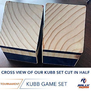Kubb Premium Set Yard Game Set for Adults, Families - Fun, Interactive Outdoor Family Games - Durable Wood Blocks with Travel Bag - Clean, Games for Outside, Lawn, Bars, Backyards