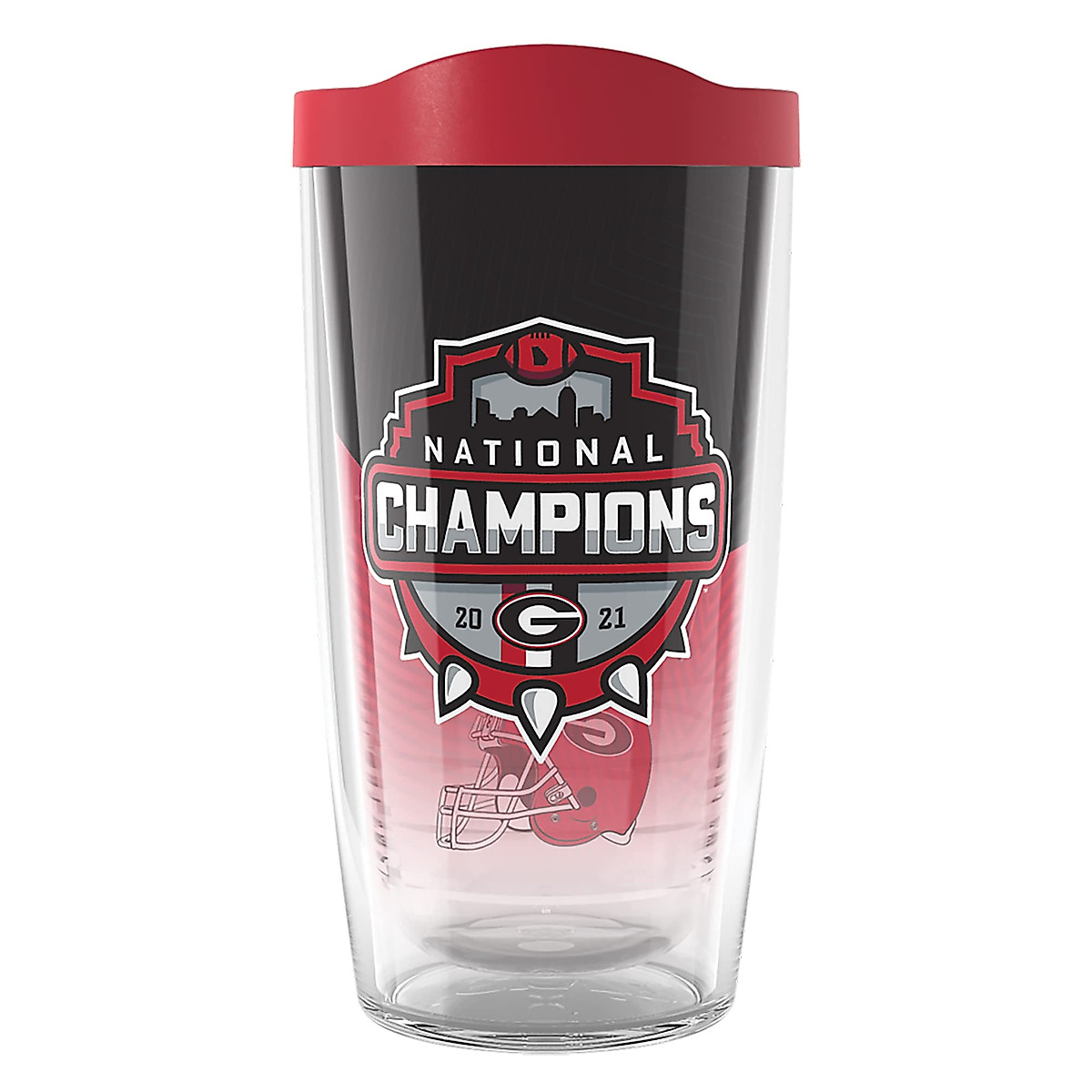 Tervis University of Georgia Bulldogs 2021 College Football National Champions Made in USA Double Walled Insulated Tumbler, 1 Count (Pack of 1), Ombre - Classic