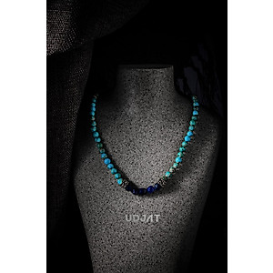 [Udjat]Turquoise Emperor Stone Wrap Bracelets,Healing Crystal Bracelet, Chakra Bracelet,Mala beads Crystal Bracelet for Woman, Turquoise Wrap Bracelets, turquoise emperor stone,blue sodalite