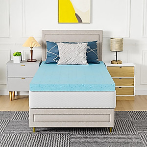 3 Inch Gel Memory Foam Mattress Topper, Mattress Topper, Memory Foam Mattress Pad, Cooling Gel Infused Mattress Topper, Soft Mattress Pads for Sleeper Sofa (Twin)