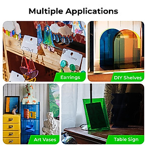 xTool Translucent Acrylic Sheets Fluorescent Green, 3 Packs 12" x 12" Plexiglass Sheets 1/8 Inch Thick, Glossy Acrylic Panels Plastic Sheets for Laser Cutting & Engraving Home Decor, Crafts, Sign, DIY