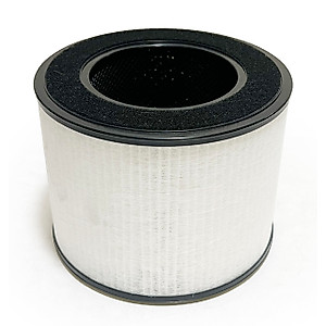 Nispira AS-FL206001-01 3-In-1 True HEPA Filter Replacement Compatible with Clarifion AerClear Air Purifier AS-AC207701-01 | Removes Smoke, Chemical VOCs, Odor | 2 Pack