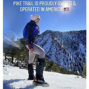 Pike Trail Waterproof Adjustable Leg Gaiters: For Hiking in Mud, Sand, and Snow - Hunting, Mountain Climbing, or Snowshoeing