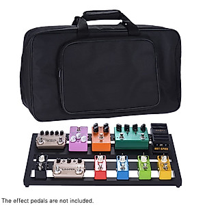 SIMBAE Aluminum Alloy Pedal Board DB-3 Portable Guitar Effect Pedal Board Pedalboard Aluminum Alloy with Carrying Bag Pedals Mounting Tapes