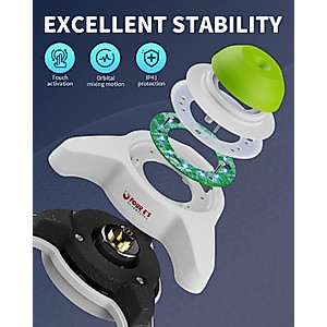 Mini Vortex Mixer with Extra Interchangeable Silicone Cap, Lab Vortex Shaker with Touch Function, 5600rpm, 6mm Orbital Diameter, for Acylic Paints, Nail Polish, Test Tubes, Green