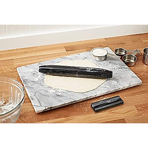 Fox Run 48759 Black Marble French Rolling Pin, 2 x 12 x 2 inches