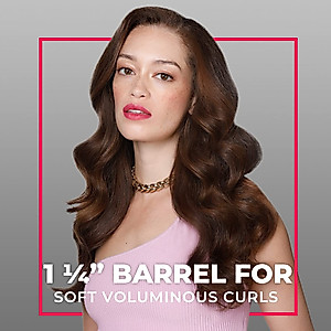 TYMO ROTA Automatic Curling Iron Wand, 1 1/4 Inch Ionic Rotating Hair Curler for Long Hair with Extra Large Nano Titanium Barrel and 5 Adjustable Temps for Professional Hair Styling