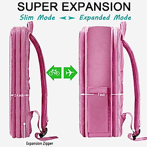 ZINZ Slim Laptop Backpack 15 15.6 16 Inch with Variable Capacity and USB Port, Anti-Theft Business Backpack Water-Resistant Travel Backpack Daypack, One-pices Shell Never Deformation,P01K01