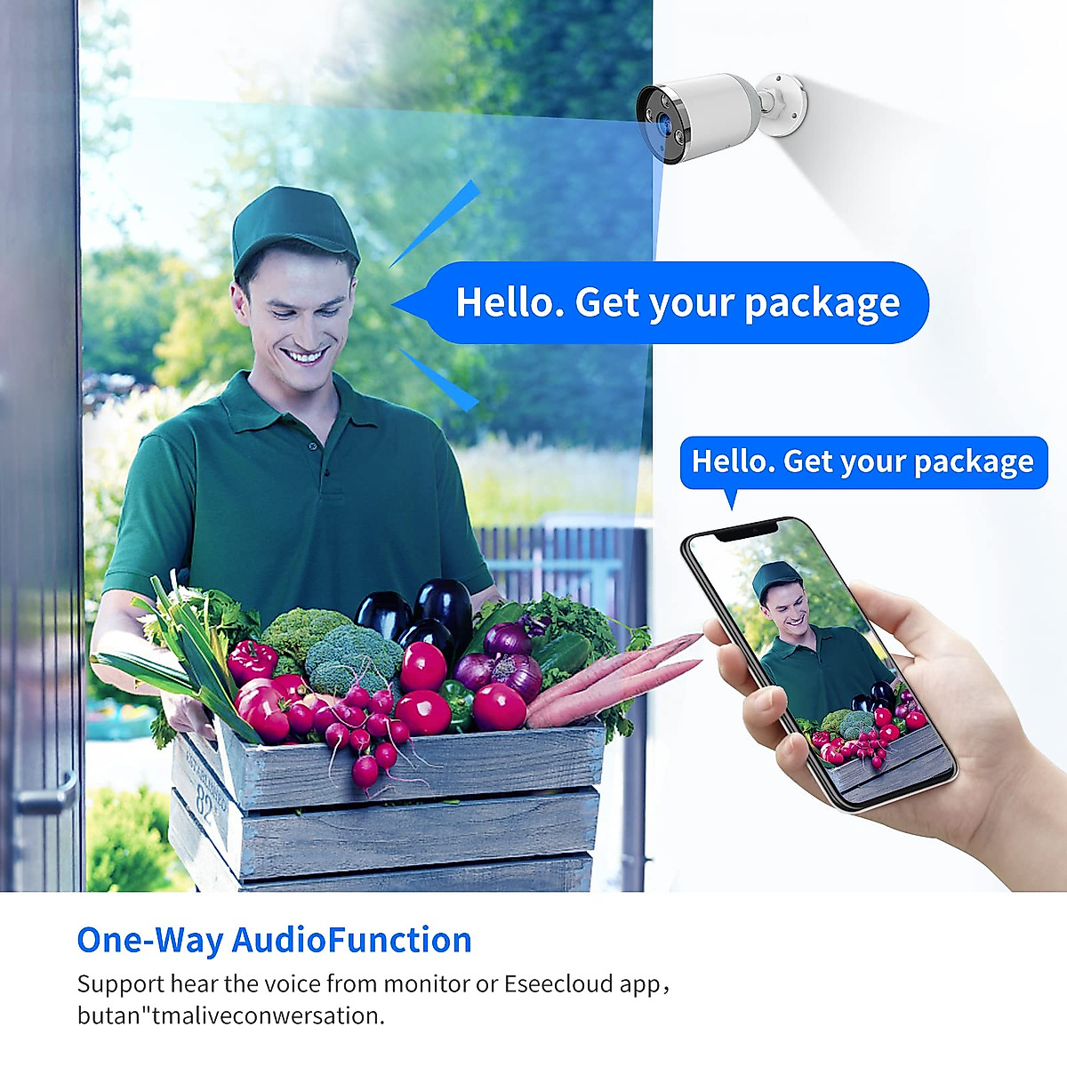 【8CH Expandable】Wifi Security Camera System,Sdeter Outdoor 8 Channel 1080P Home Video Wireless NVR Kit with 1TB HDD,4pcs Indoor Outdoor Surveillance IP Cameras Set,Easy Remote View,Plug Play,Free APP