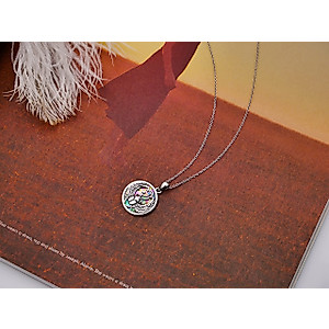 PELOVNY Eye of Horus Necklace Scarab Pendant Sterling Silver Eye of Providence Horus Eye Ancient Egyptian Protection Amulet All-Seeing-Eye Necklace for Women