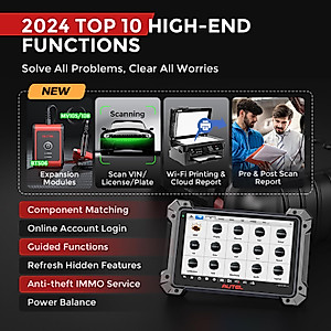 Autel Maxicom MK908 Pro II Scanner 2024, Same As Maxisys MS908S PRO II with J2534 Programming, AutoScan 2.0,ECU Program Coding As MS Ultra Elite II Pro, Bi-Directional, 38+ Services, Android 10 FCA